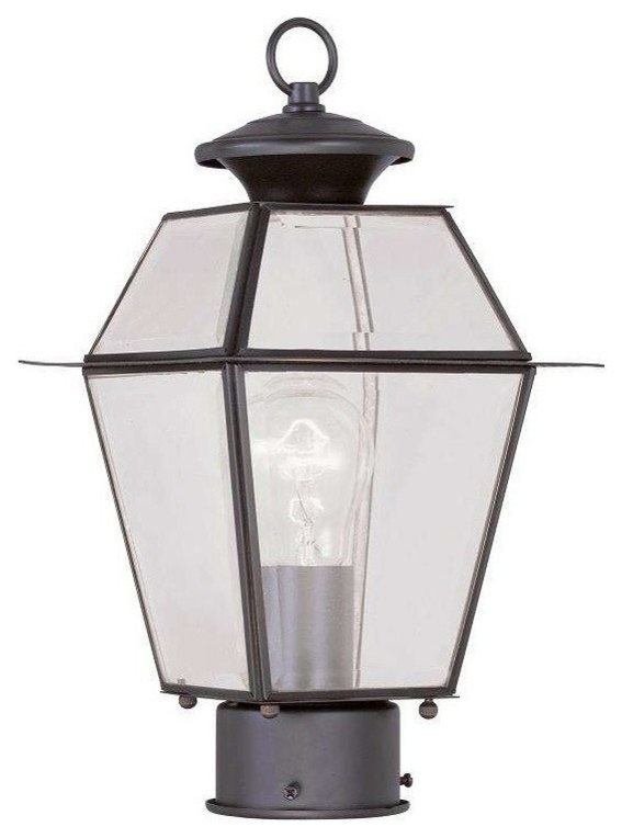 Westover Outdoor Post Head, Antique Brass - Traditional - Post Lights ...