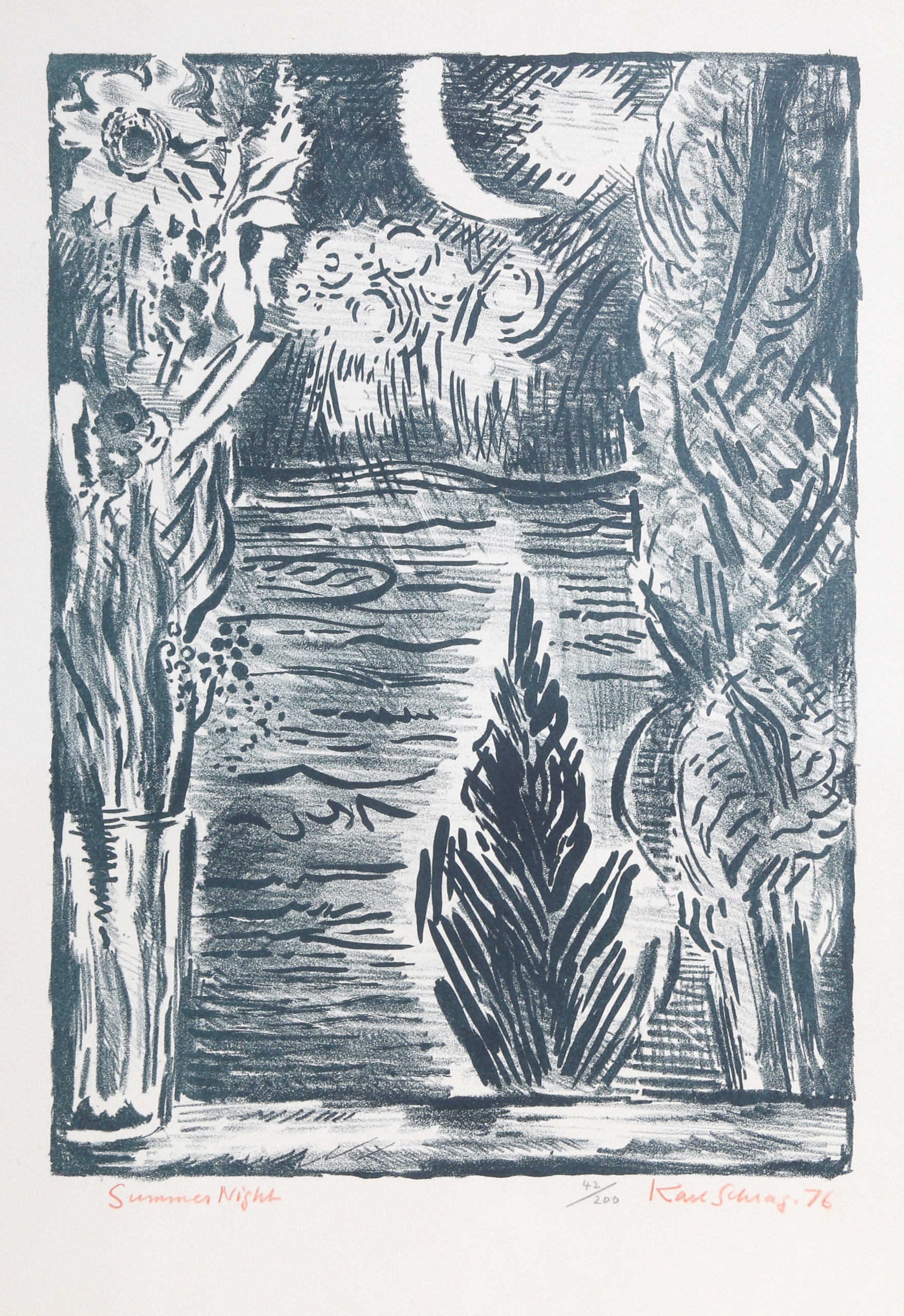 Summer Night, Karl Schrag, 15x20 - Contemporary - Fine Art Prints - by ...