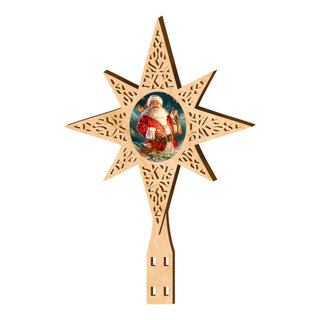 Enchanted Santa Handcrafted Tree Topper by D. Gelsinger - Traditional ...