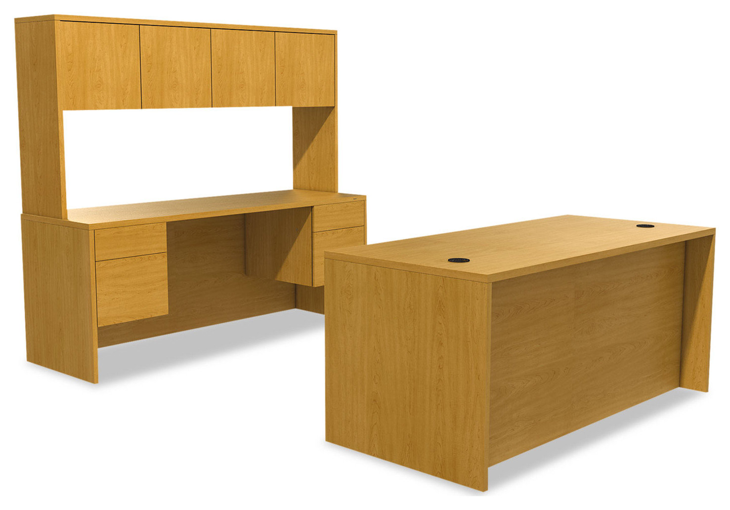 HON 10500 Series Double Pedestal Desk, 72" x 36" x 29.5", Harvest ...