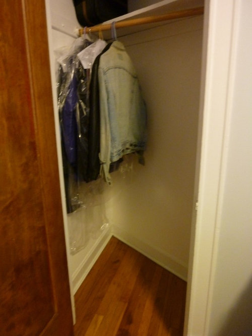 Almost triangular closet....