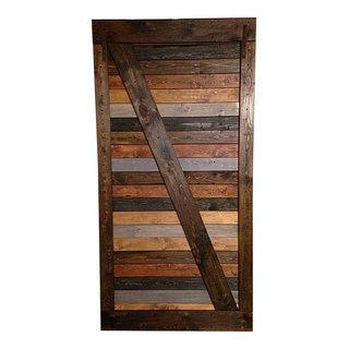 Multi Stain Vintage Style And Rustic Hand Made Barn Doors, 84x36 ...