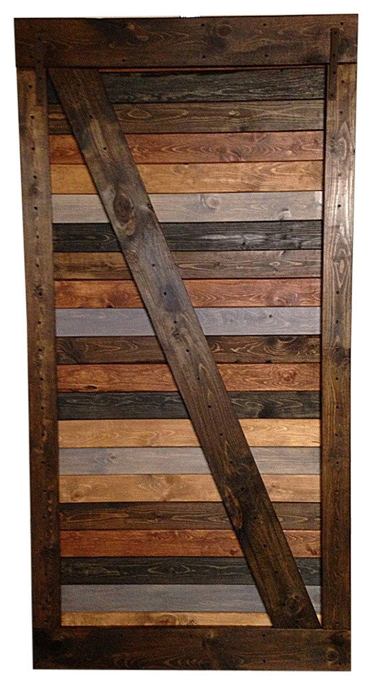 Multi Stain Vintage Style And Rustic Hand Made Barn Doors, 84x36 ...