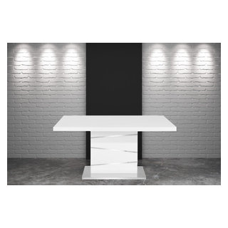 Modern White High Gloss Dining Table - Contemporary - Dining Tables ...