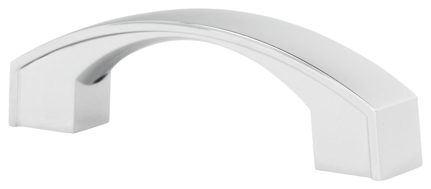 Bow Style 3 Inch Center To Center Chrome Cabinet Hardware Pull / Handle ...