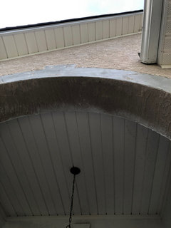 I’m adding faux cedar headers above windows