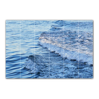 Waves Ceramic Tile Wall Mural HZ501182, 25.5" Wide x 17" High - Beach ...