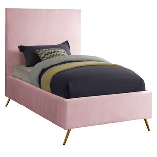 Jasmine Velvet Bed, Twin - Midcentury - Platform Beds - by Meridian ...