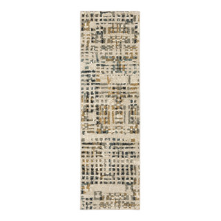 Carson 0748F Beige/Gray Rug, Runner 2'3"x7'6" - Contemporary - Hall And ...