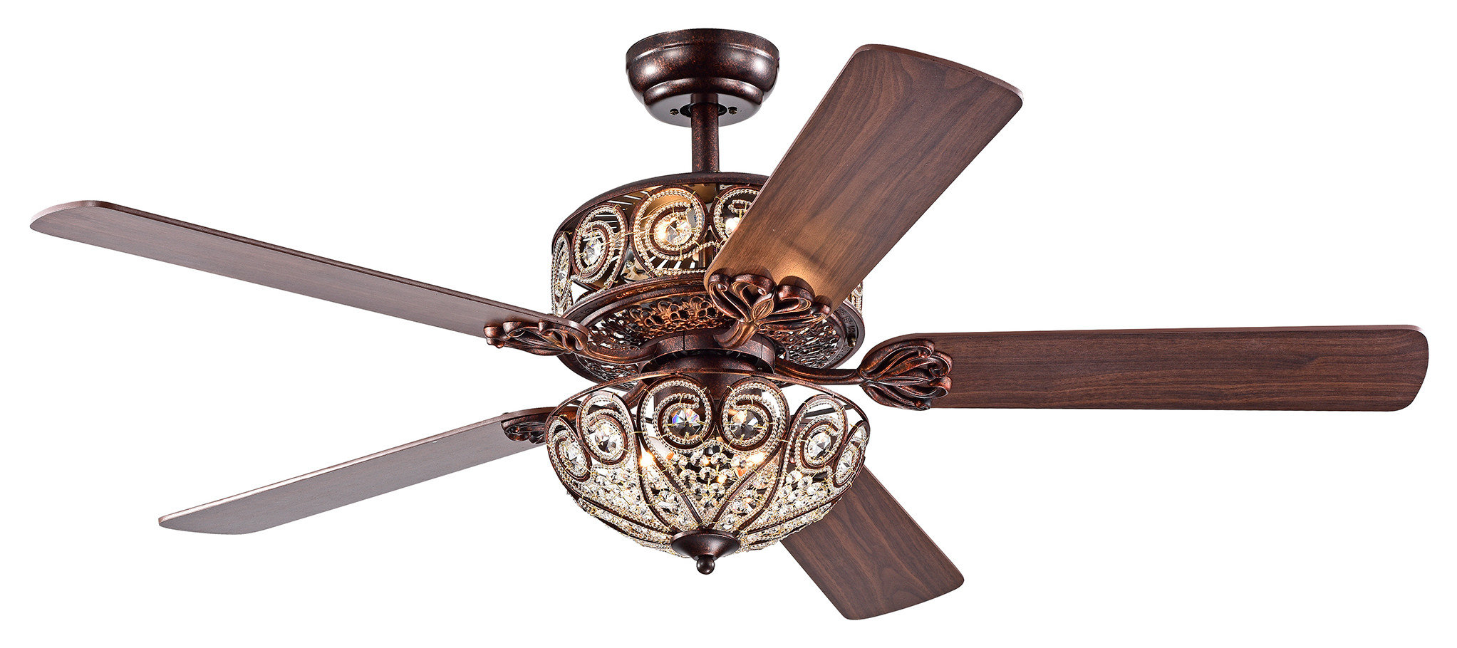 Boot Rustic Bronze 52" 5 Blade Ceiling Fan - Mediterranean - Ceiling ...