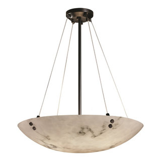60-inch Pendant Bowl - PAIR CYLINDRICAL FINIALS - Transitional ...