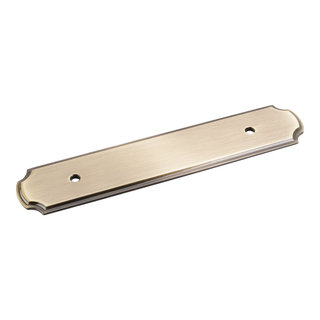 Antique Brass Pull Backplate, HRB81296AB - Traditional - Cabinet And ...