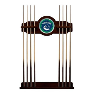 Vancouver Canucks Cue Rack, English Tudor Finish - Contemporary - Game ...