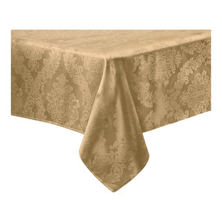 Barcelona Damask Solid Fabric Tablecloth, 60"x102" - Traditional ...