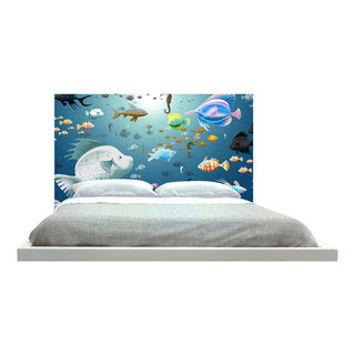 "Underwater Fish" Headboard, Twin - Beach Style - Headboards - by ...