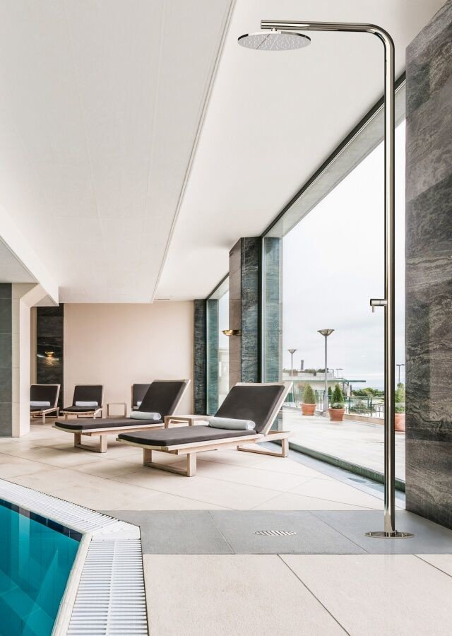 "Classy" Free Standing Shower Column, Hot and Cold - Contemporary ...