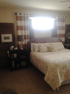 How to treat transom window over bed