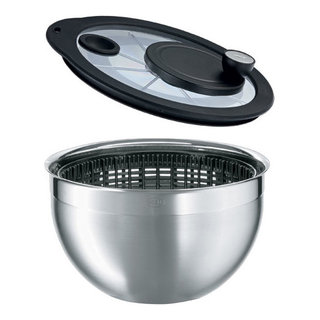 Salad Spinner With Glass Lid - Contemporary - Colanders And Strainers ...