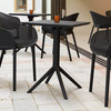 Sky Square Folding Table 24 inch Black - Contemporary - Outdoor Dining ...