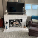 Antique White Twig Design Fire Screen - Rustic - Fireplace Screens - by ...