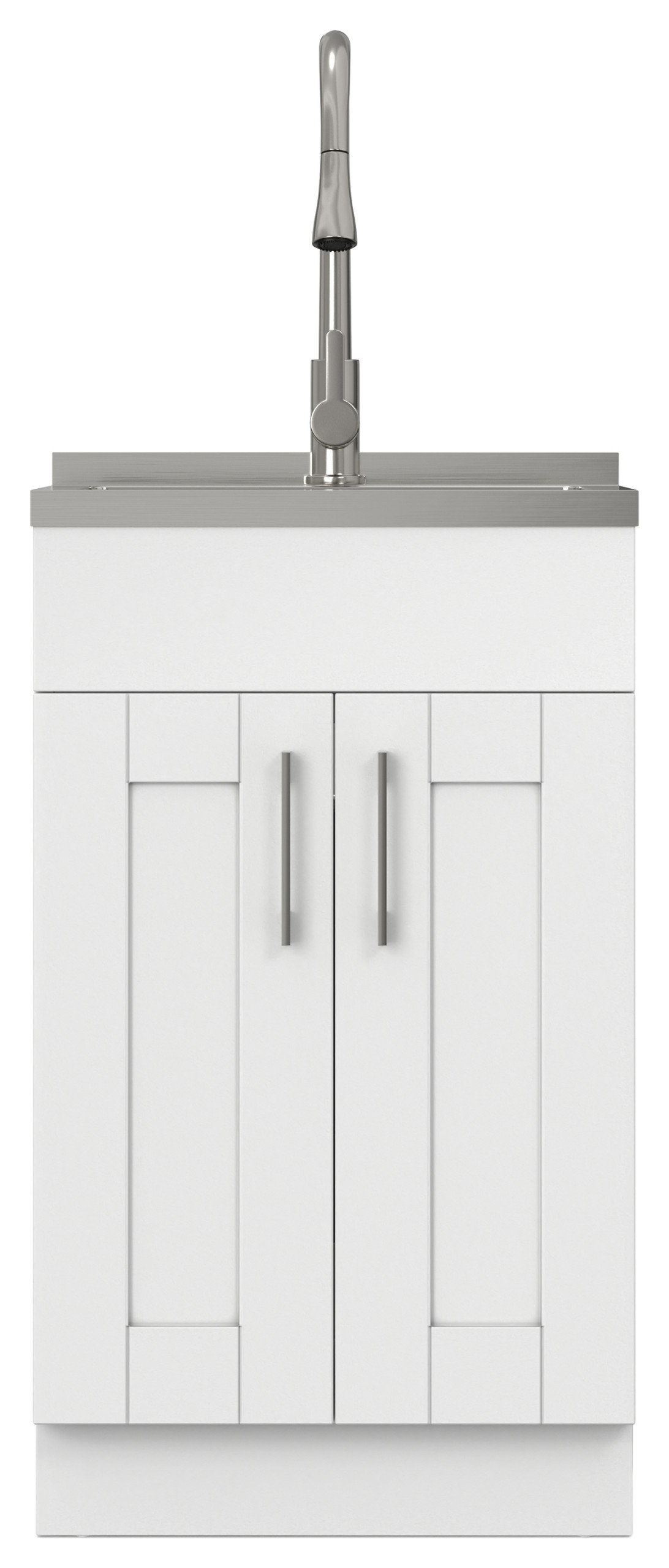 Modern Wide Shaker All-In-One 20" Laundry Utility Sink and Cabinet ...