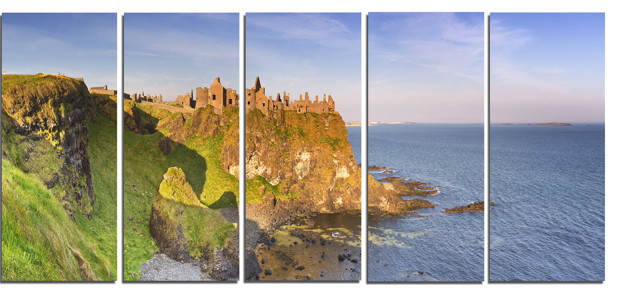 "Dunluce Castle in Northern Ireland" Large Seascape Wall Art, 60"x28" 5 ...