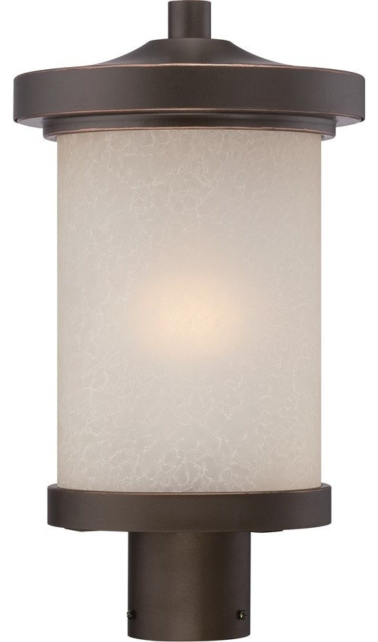 Nuvo Diego LED Outdoor Post With Satin Amber Glass, Mahogany Bronze, 62 ...