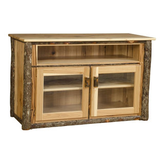 Hickory Log TV Stand - Rustic - Entertainment Centers And Tv Stands ...