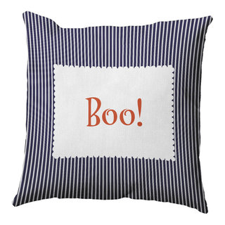 Halloween Boo Ticking Indoor/Outdoor Throw Pillow, 20"x20 ...