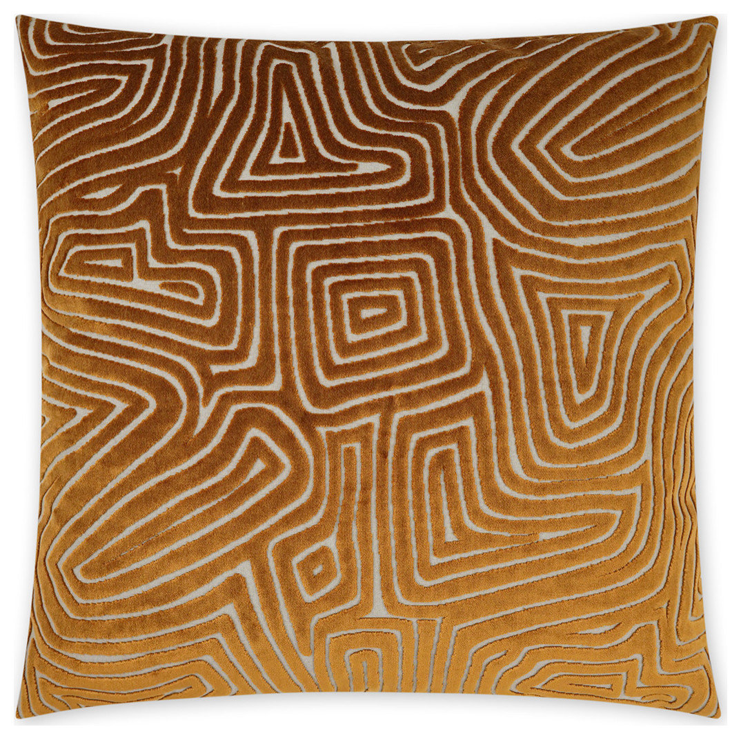 Vertigo Pillow - Rust, 24" x 24" - Contemporary - Decorative Pillows ...