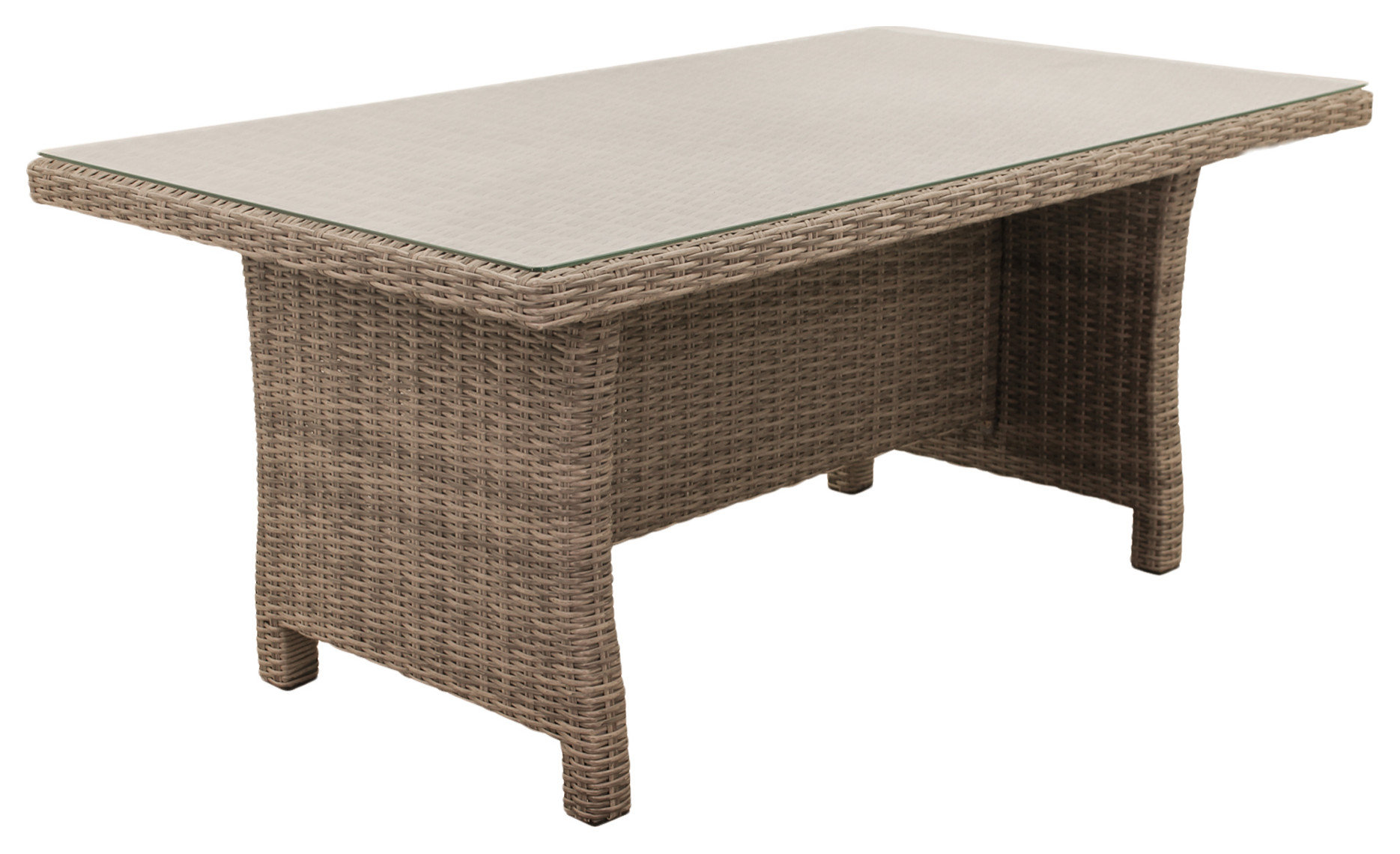 Courtyard Casual Capri Chow High Table With Glass Top - Tropical ...