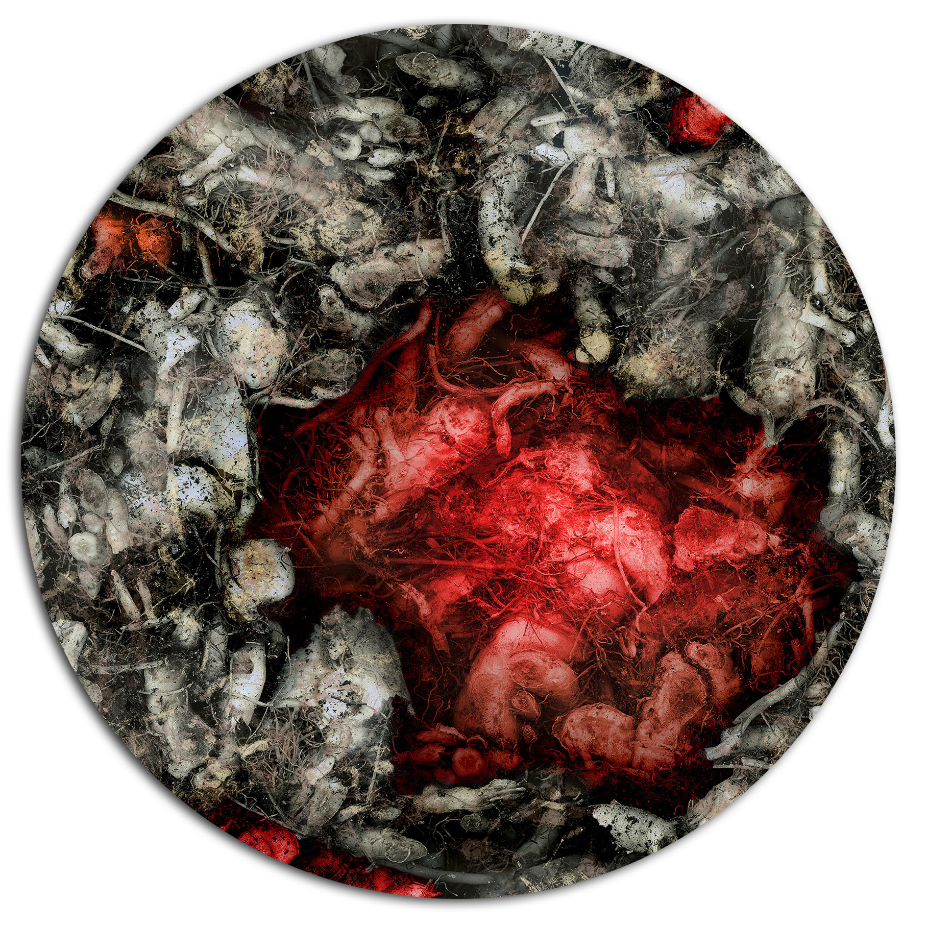 Abstract Floral Texture Background, Abstract Disc Metal Wall Art, Disc ...