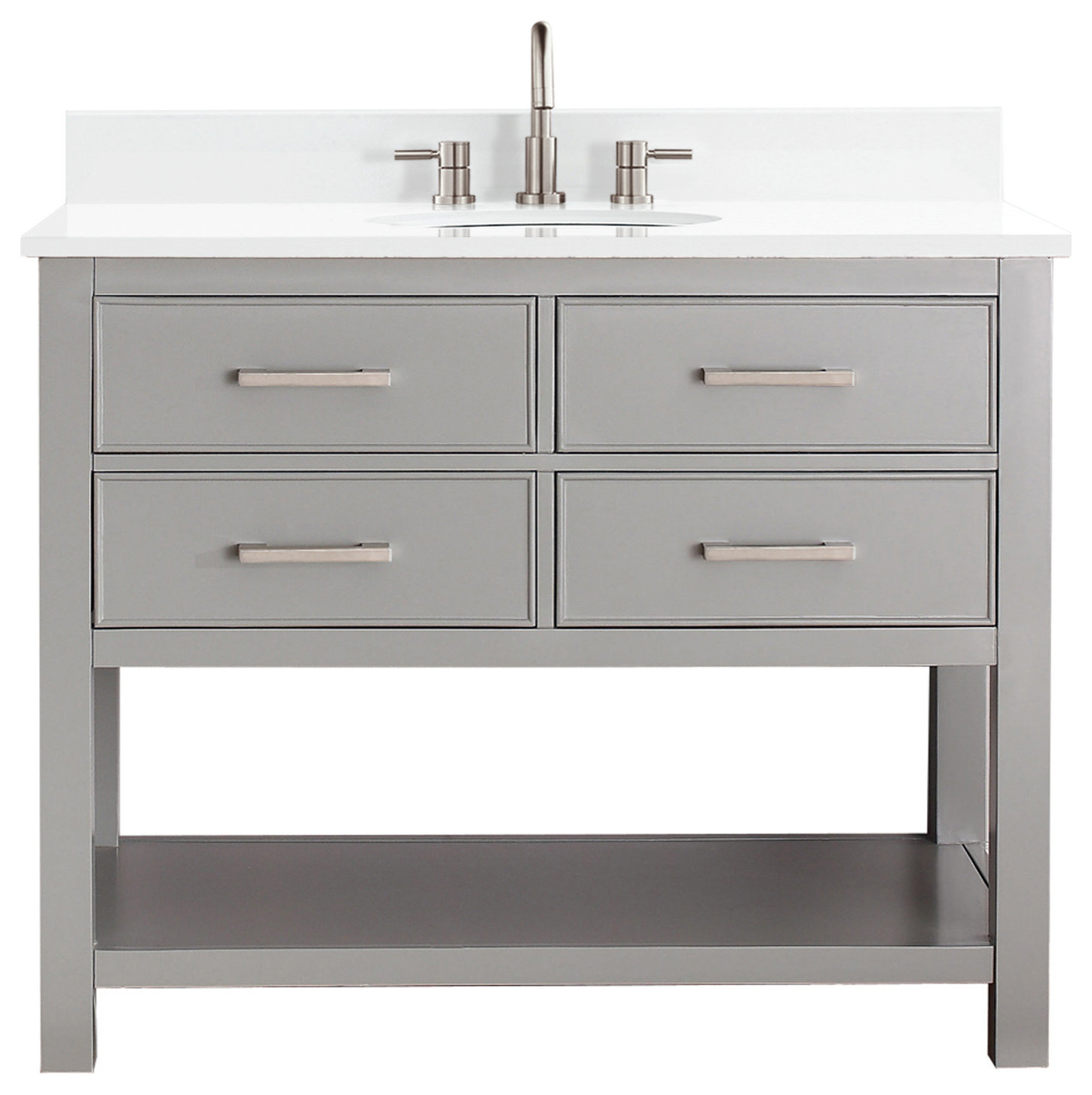 Avanity Brooks 43" Vanity, Chilled Gray - Transitional - Bathroom ...