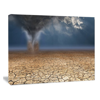 Dust Devil in the Desert, Landscape Canvas Art Print, 20"x12 ...