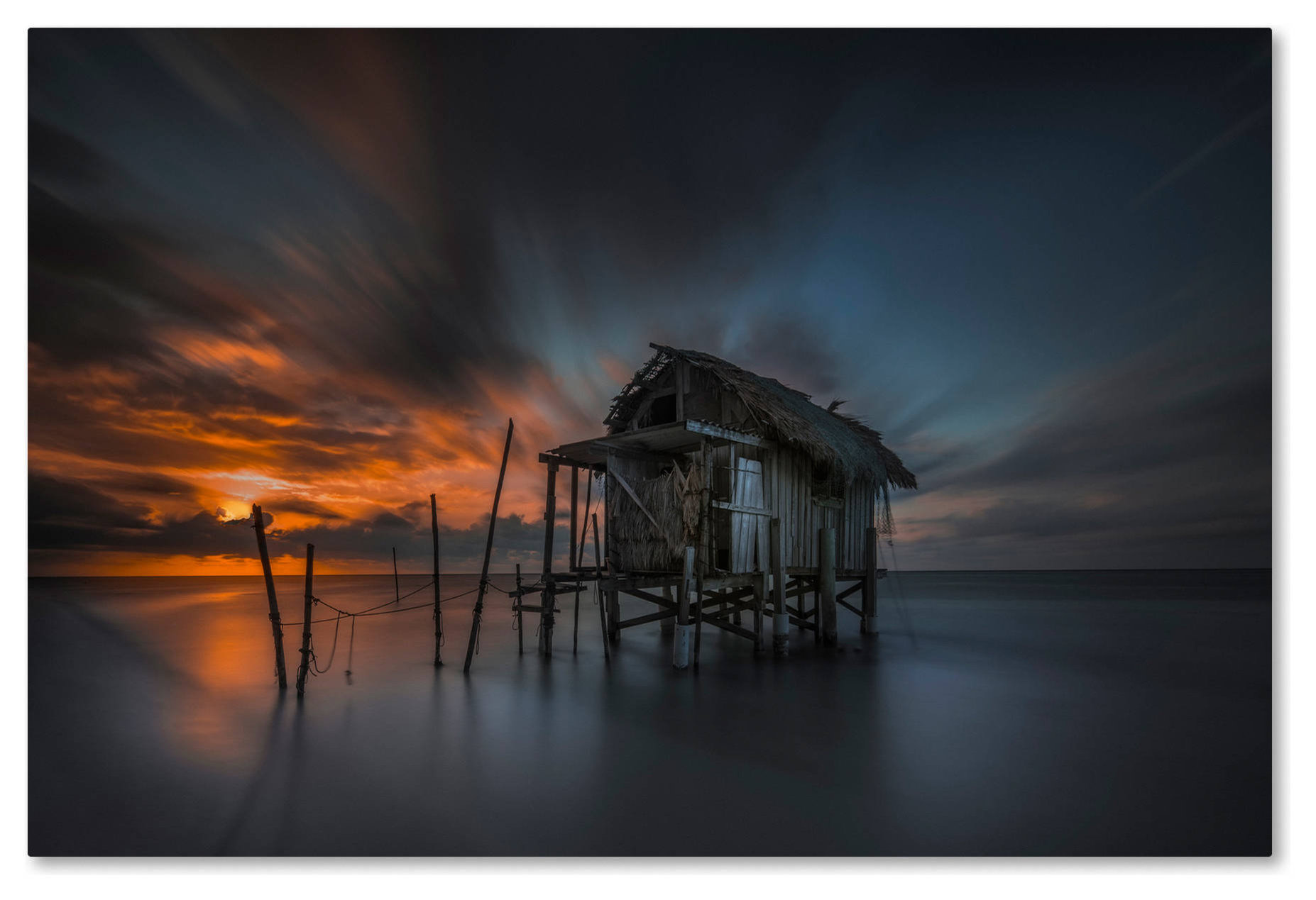 Moises Levy 'Mi Casa en el Mar' Canvas Art, 47"x 30" - Beach Style - Prints And Posters - by ...