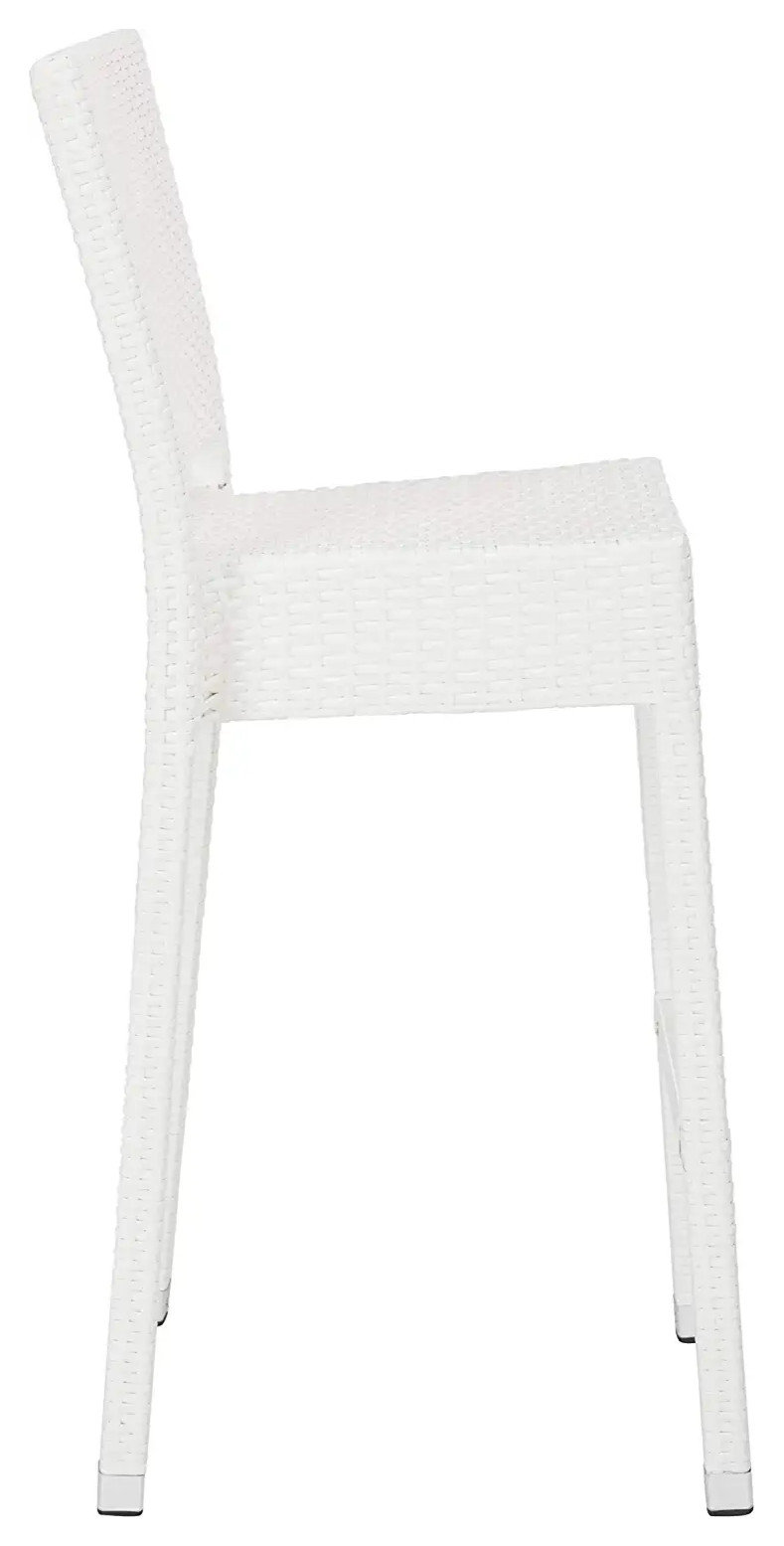 Transitional PE Wicker Patio Bar Stool Featuring Aluminum Frame ...