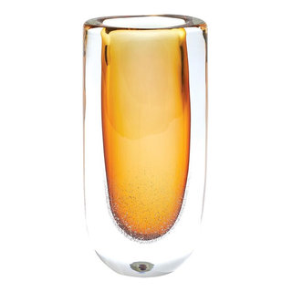 Micro Bubble Large Amber Vase - Contemporary - Vases - by Lighting ...
