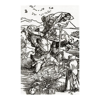 "St Christopher 2" Digital Paper Print by Albrecht Durer, 16"x24", 31 ...