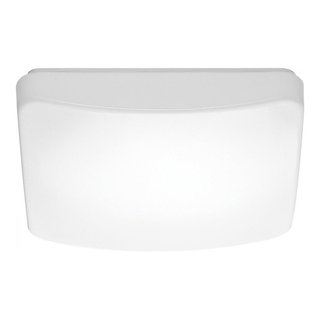 14" Flush Mounted LED Light Fixture, Square, White, 120-277V ...