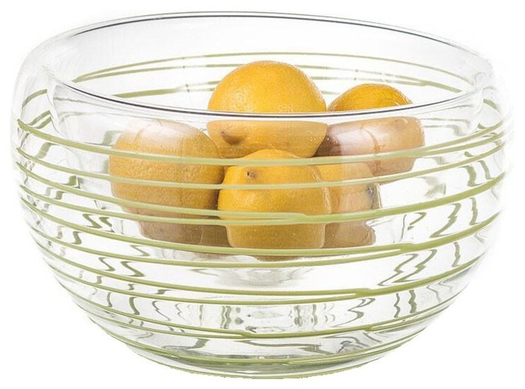 Thread Bowl, 10" Opaque Lime - Contemporary - Serving And Salad Bowls ...