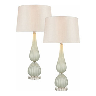 1 Light Table Lamp, Set of 2, Transitional Style, 34x17 - Traditional ...