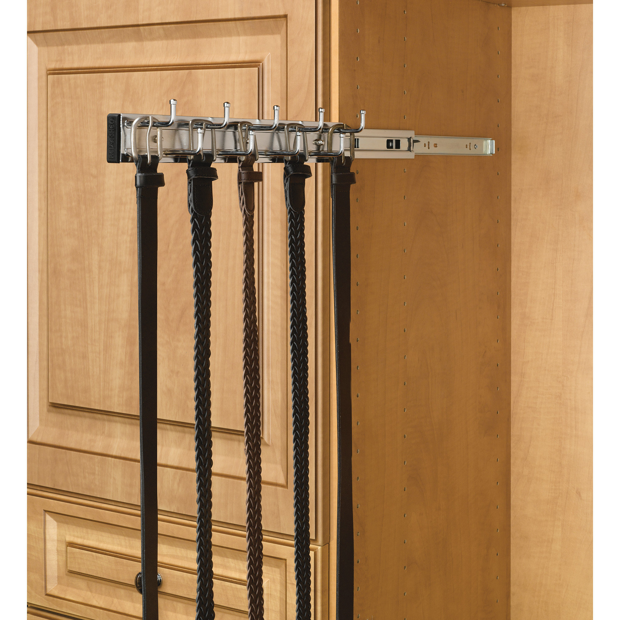 Sliding Belt Rack for Custom Closet Systems, 2.5"Wx12"Dx1.88"H ...
