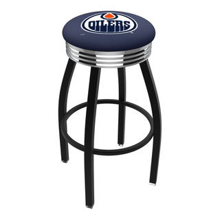 Holland L8B3C Edmonton Oilers 25" Swivel Counter Stool - Black/Chrome ...