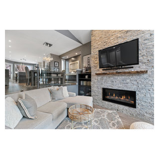 Sierra Place Residence - Contemporary - Family Room - Calgary - by Lara ...
