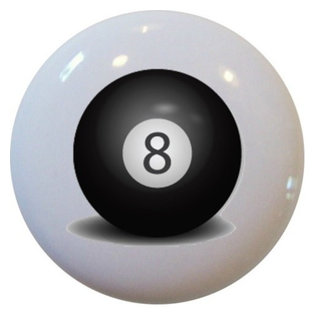 Billiards 8 Pool Ball Ceramic Knob - Contemporary - Cabinet And Drawer ...