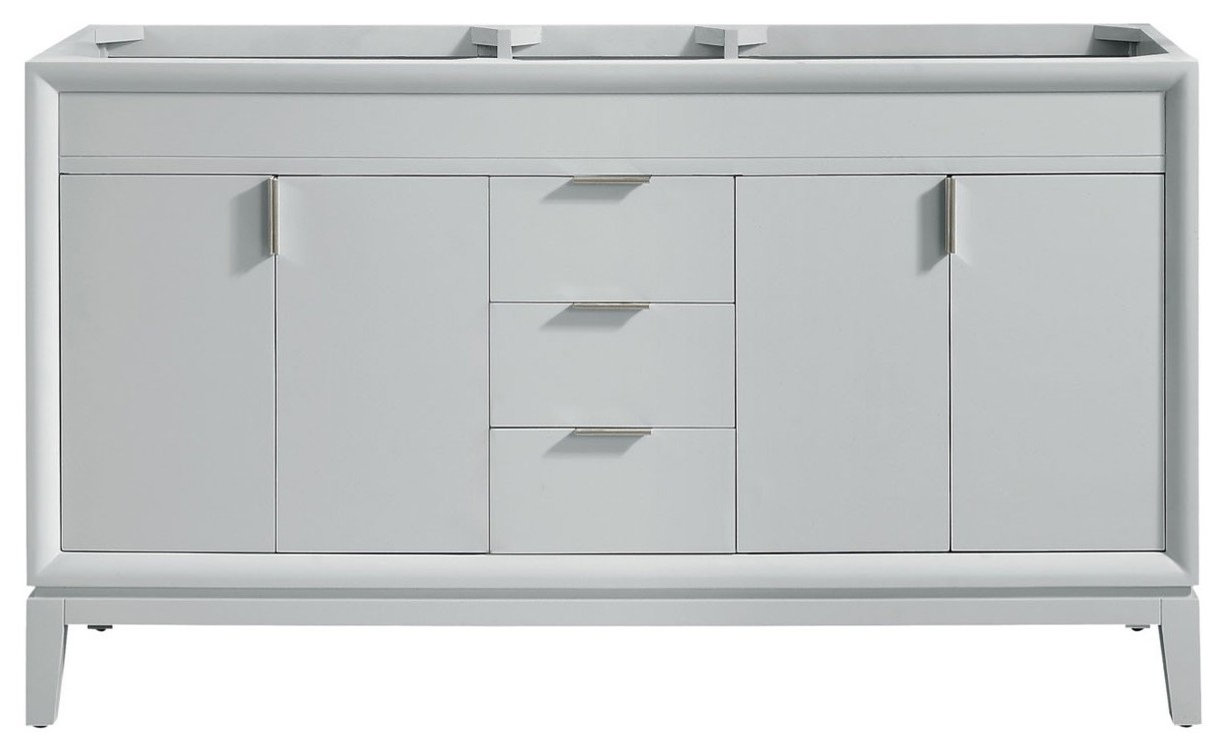 Avanity Emma 60" Vanity Only, Dove Gray - Transitional - Bathroom ...