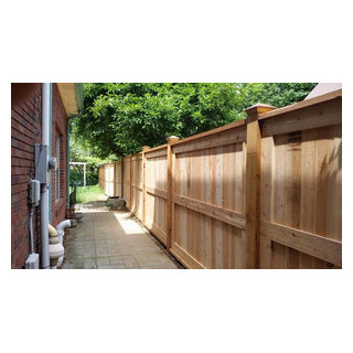 Dual Window Picture Frame Privacy Fence. - Farmhouse - Indianapolis ...