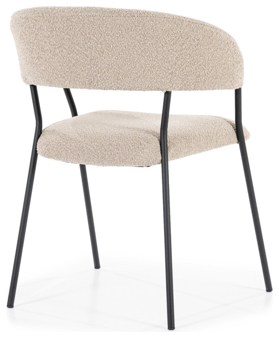 Upholstered Modern Dining Chair, Eleonora Luka - Transitional - Dining ...