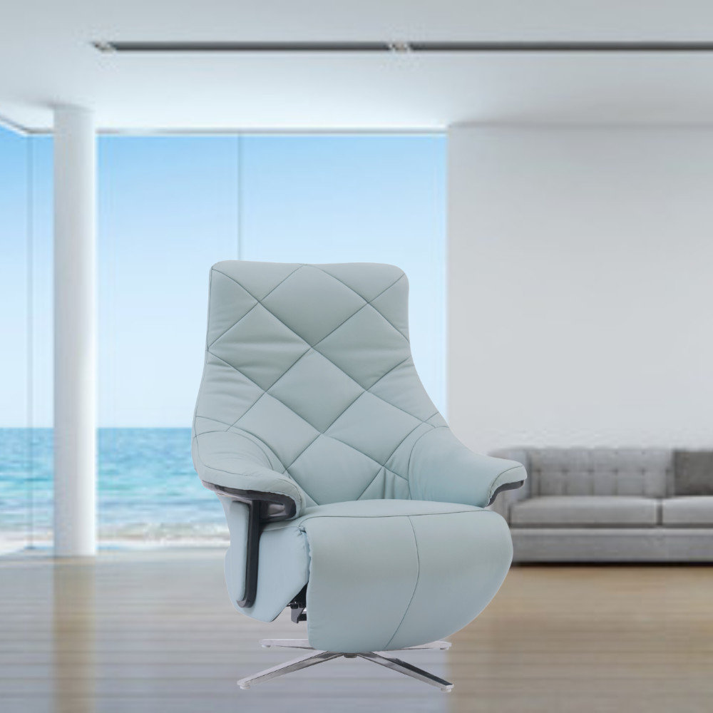 Darwin Light Blue Recliner - Midcentury - Recliner Chairs - by World ...