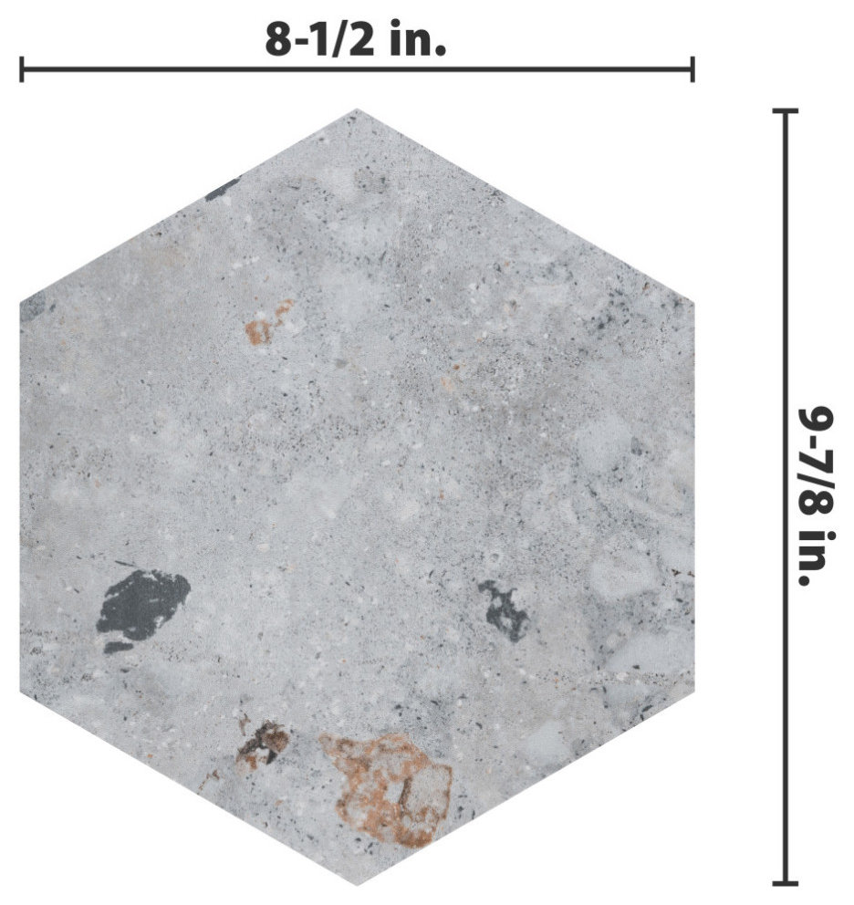 Recycle Hex River Multicolor Porcelain Floor and Wall Tile ...